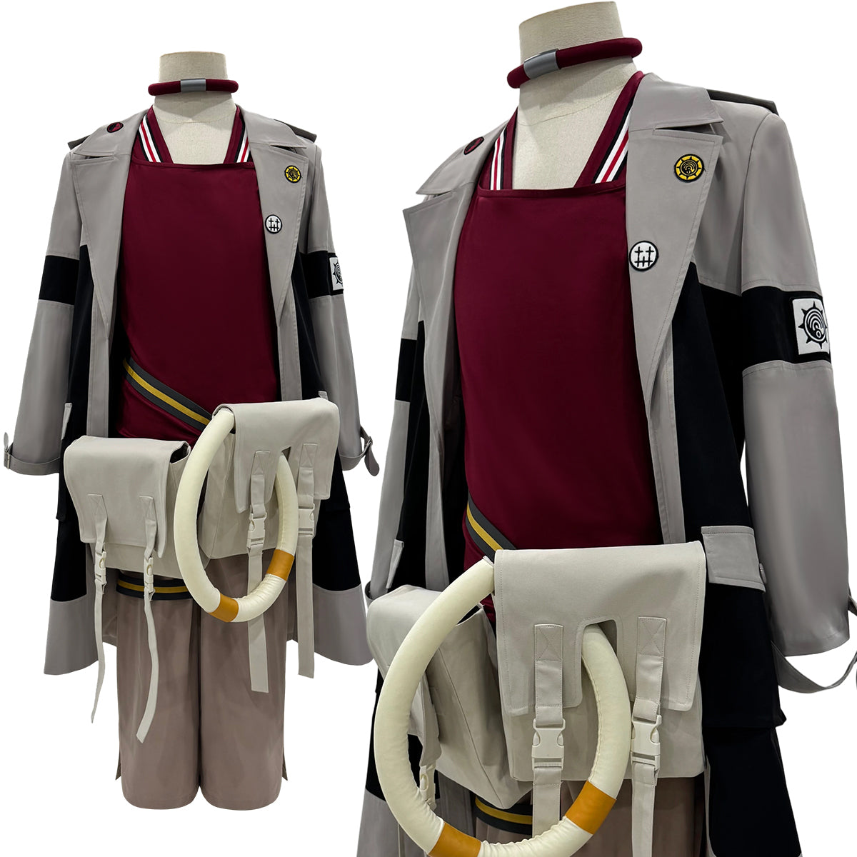 HOLOUN Gachiakuta Anime Enjin Cosplay Costume Wig Embroidery Jacket Pa ...