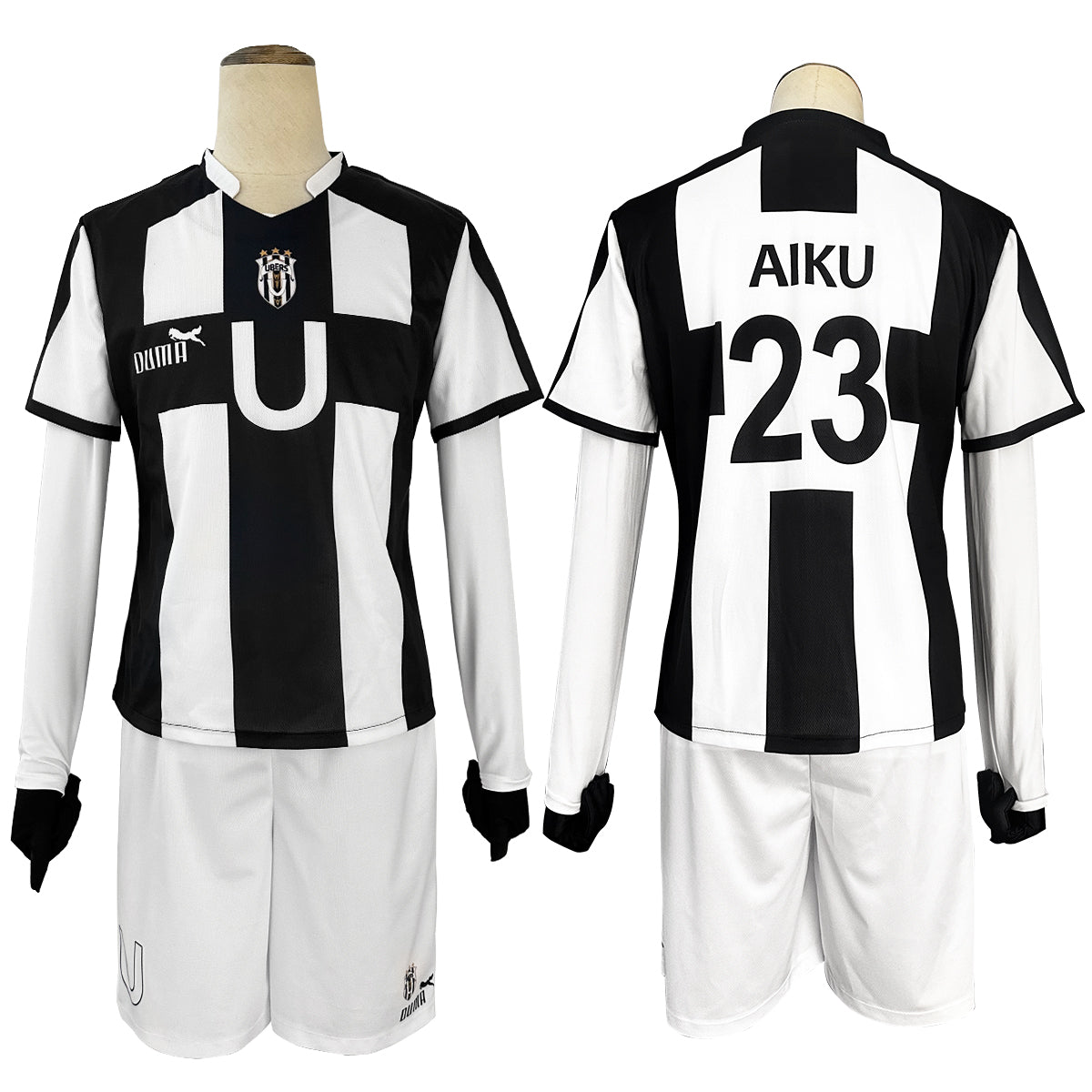 HOLOUN Anime Aiku NO.23 Cosplay Costume Wig Rose Net Football Uniform ...