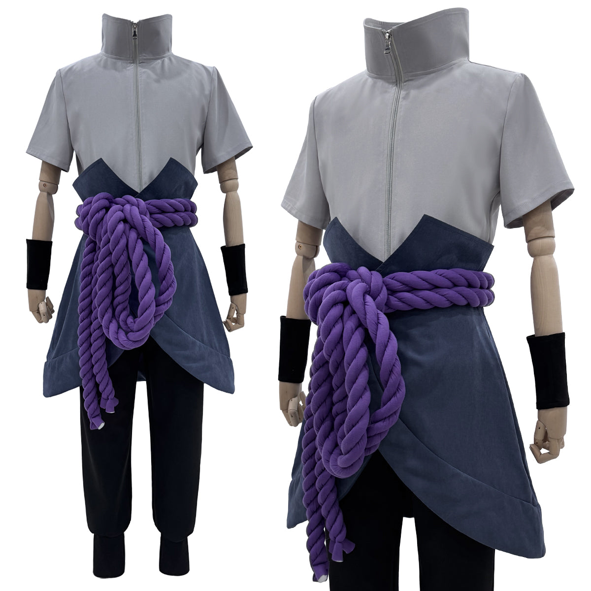 HOLOUN Anime Uchiha Sasuke Cosplay Costume Wig Top Pants Belt Cos Conv ...