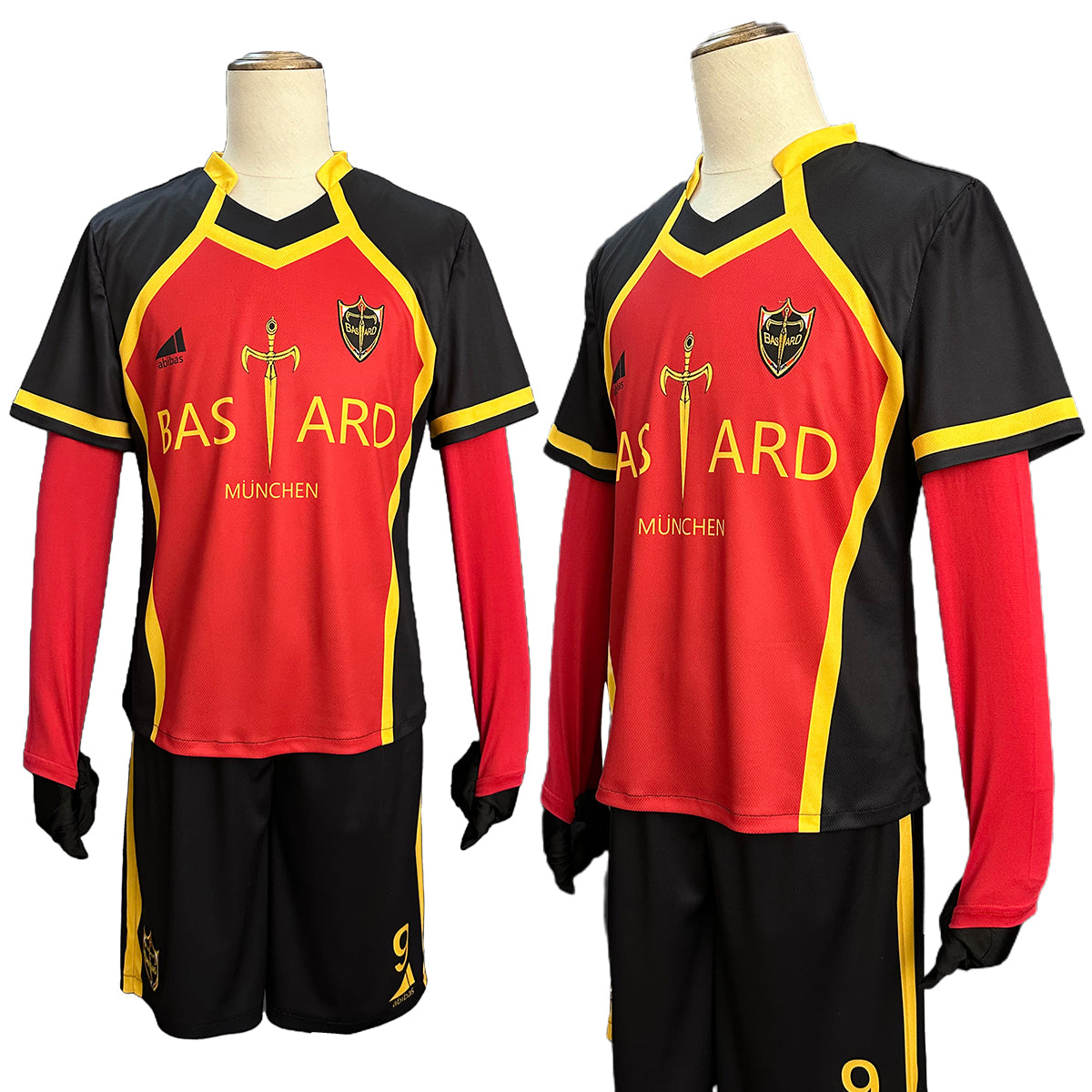 HOLOUN Anime Noel Noa Cosplay Costume Bastard Munchen Red NO.9 Embroid ...
