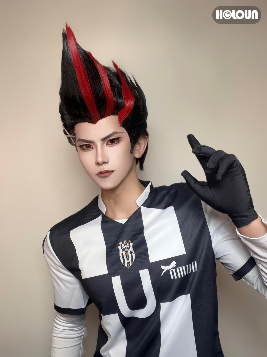 HOLOUN Blue Lock Anime Barou NO.13 Cosplay Costume Wig Rose Net Footba ...