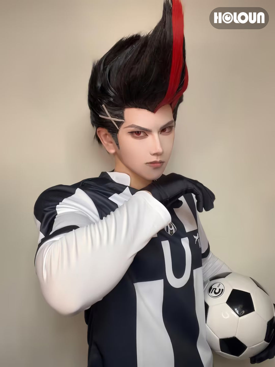 HOLOUN Anime Barou NO.13 Cosplay Costume Wig Rose Net Football Uniform ...