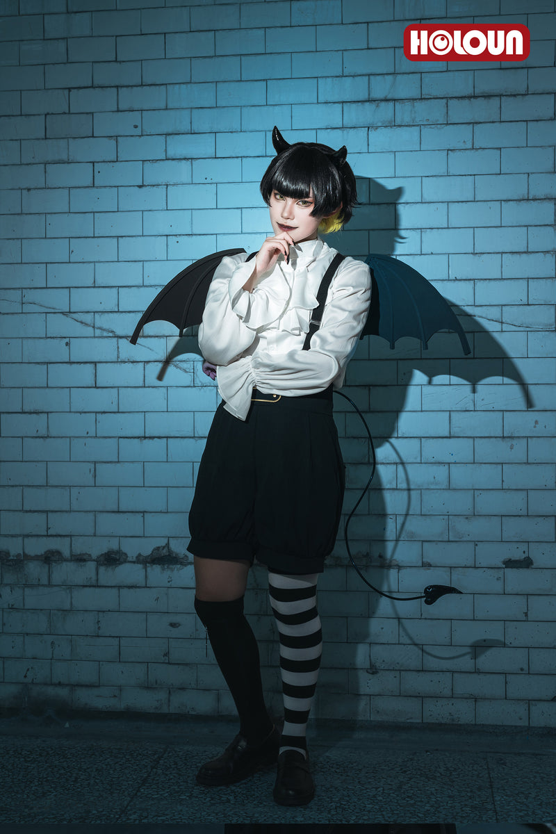 HOLOUN Blue Lock Anime Bachira Cosplay Costume Wig Angels and Demons E ...