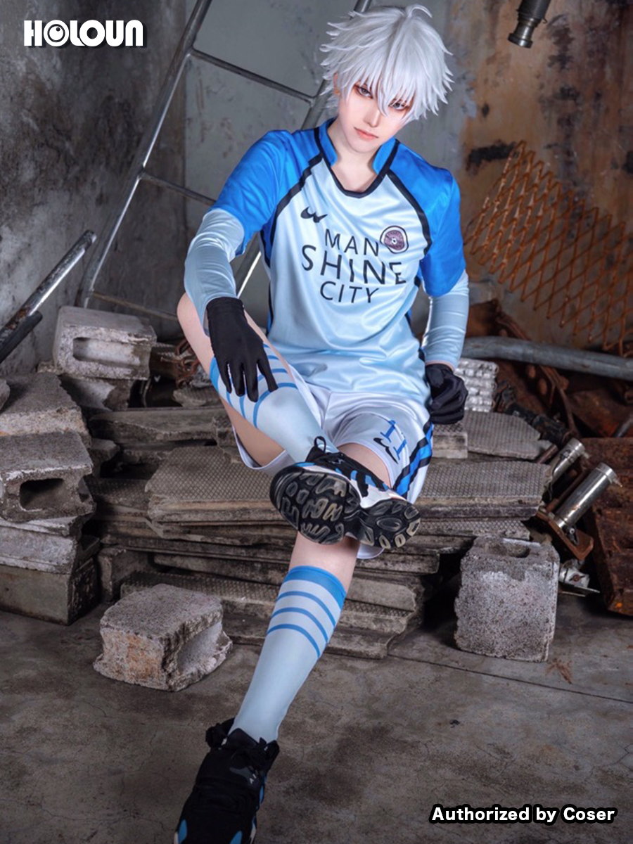 HOLOUN Blue Lock Anime Cosplay Costume Man Shine City No.11 Nagi White ...